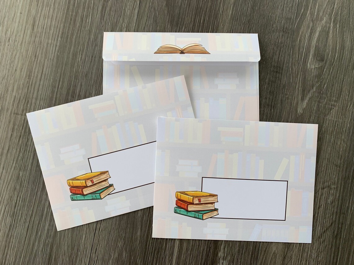 Stationery Set the Library - Etsy