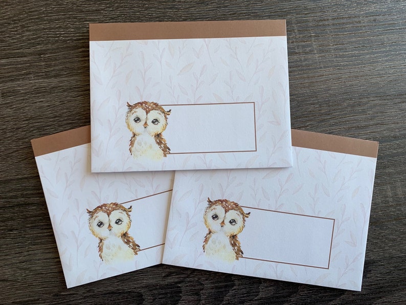 Envelope Pack Howie the Owl - Etsy