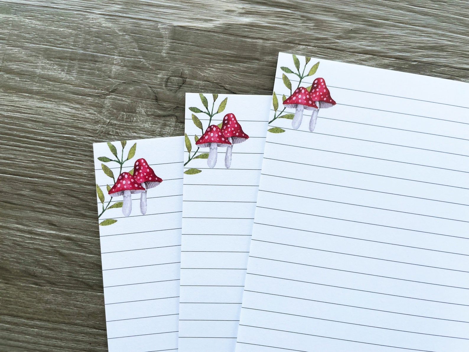 Double-sided Letter Writing Sheets Toadstool - Etsy