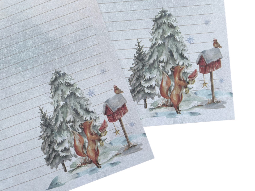 Double-sided Letter Writing Sheets - Woodland Wonderland - Etsy