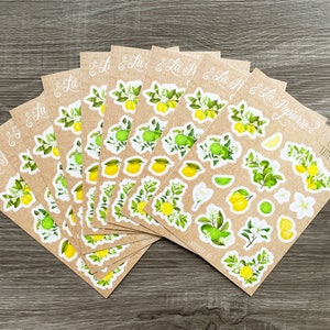 Double-sided Letter Writing Sheets - Citron Limette - Etsy