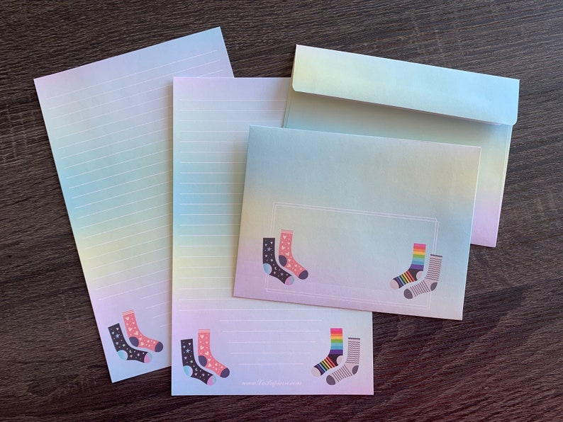 Letter writing sheets Socks Mixer | Etsy