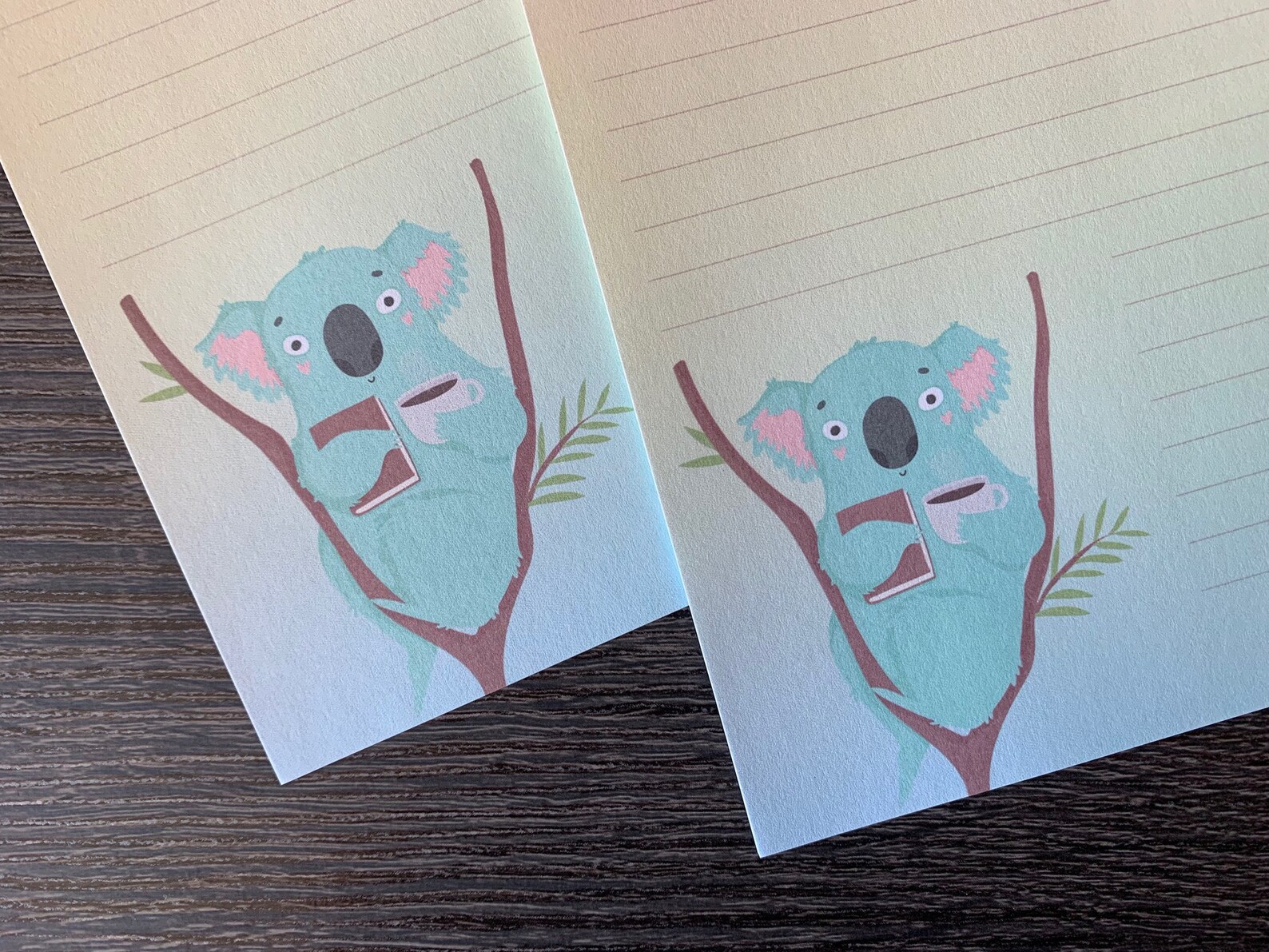 Letter Writing Sheets Koala Kup - Etsy