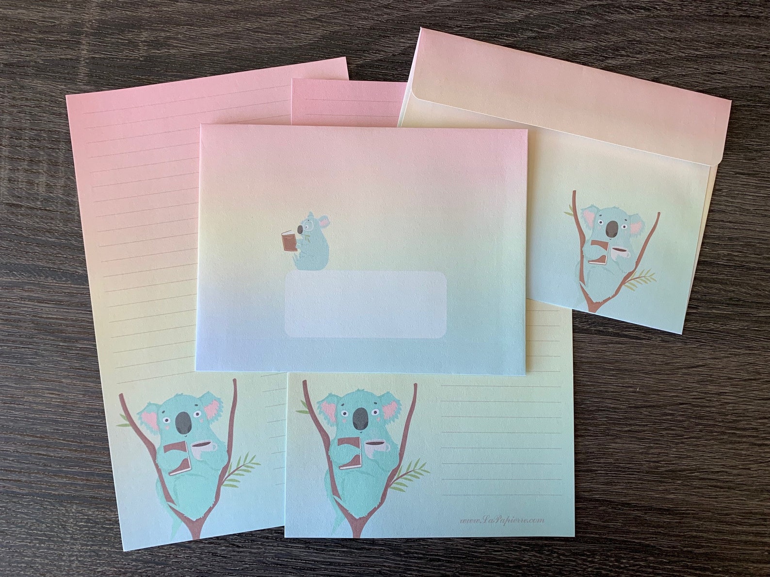 Letter Writing Sheets Koala Kup - Etsy