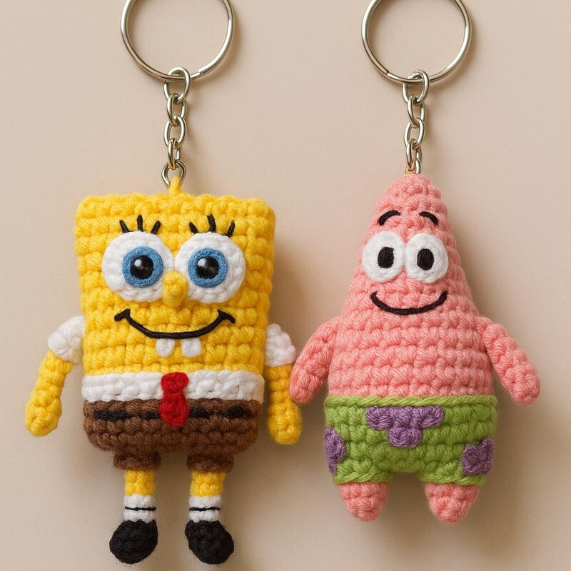 Spongebob Keychain - Etsy