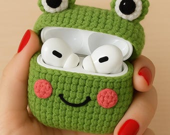Frog Airpods Case Crochet Pattern: Kawaii Green Amigurumi (PDF) - Etsy