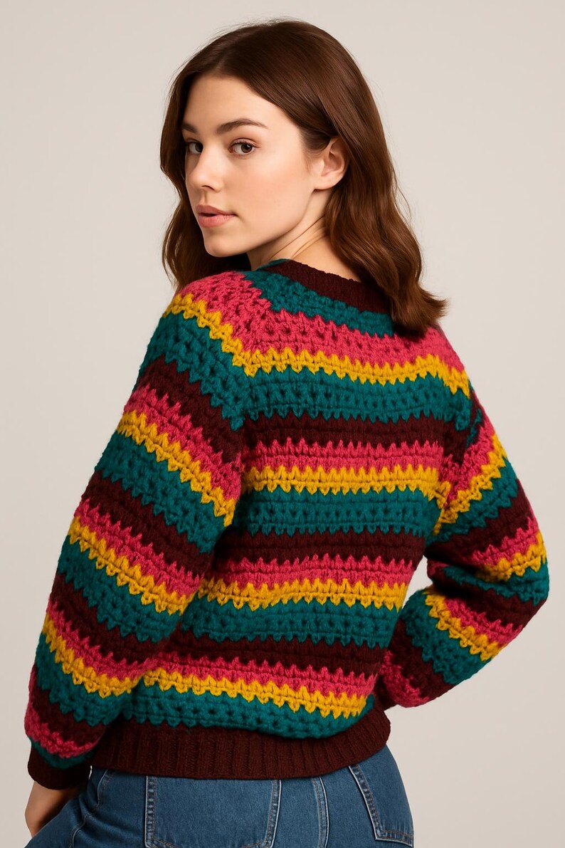 Crochet Sweater Pattern PDF: Easy Knit-look Pullover (sizes XS-5XL) - Etsy