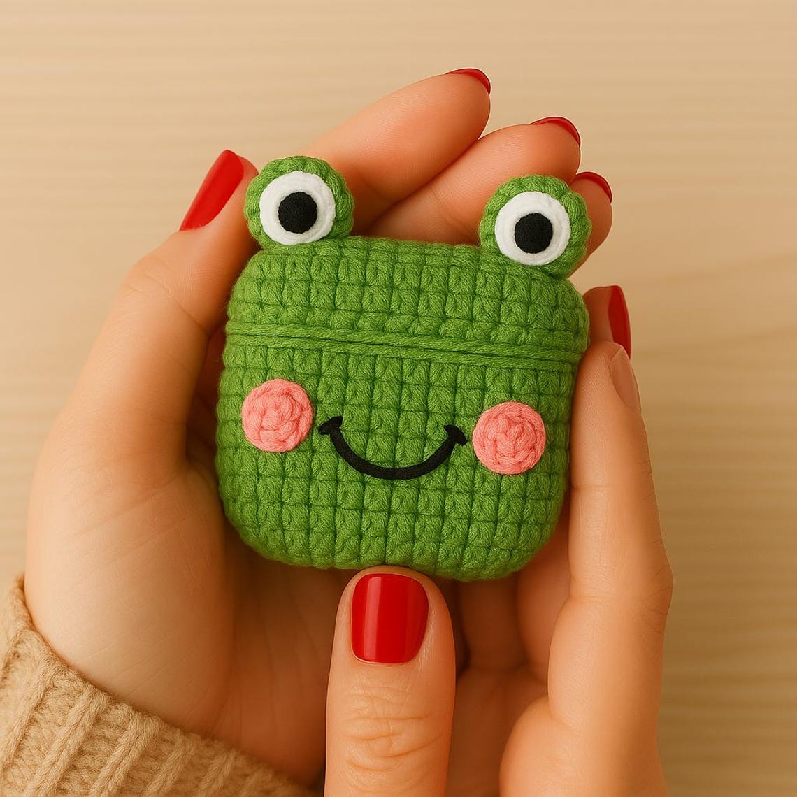 Frog Airpods Case Crochet Pattern: Kawaii Green Amigurumi (PDF) - Etsy