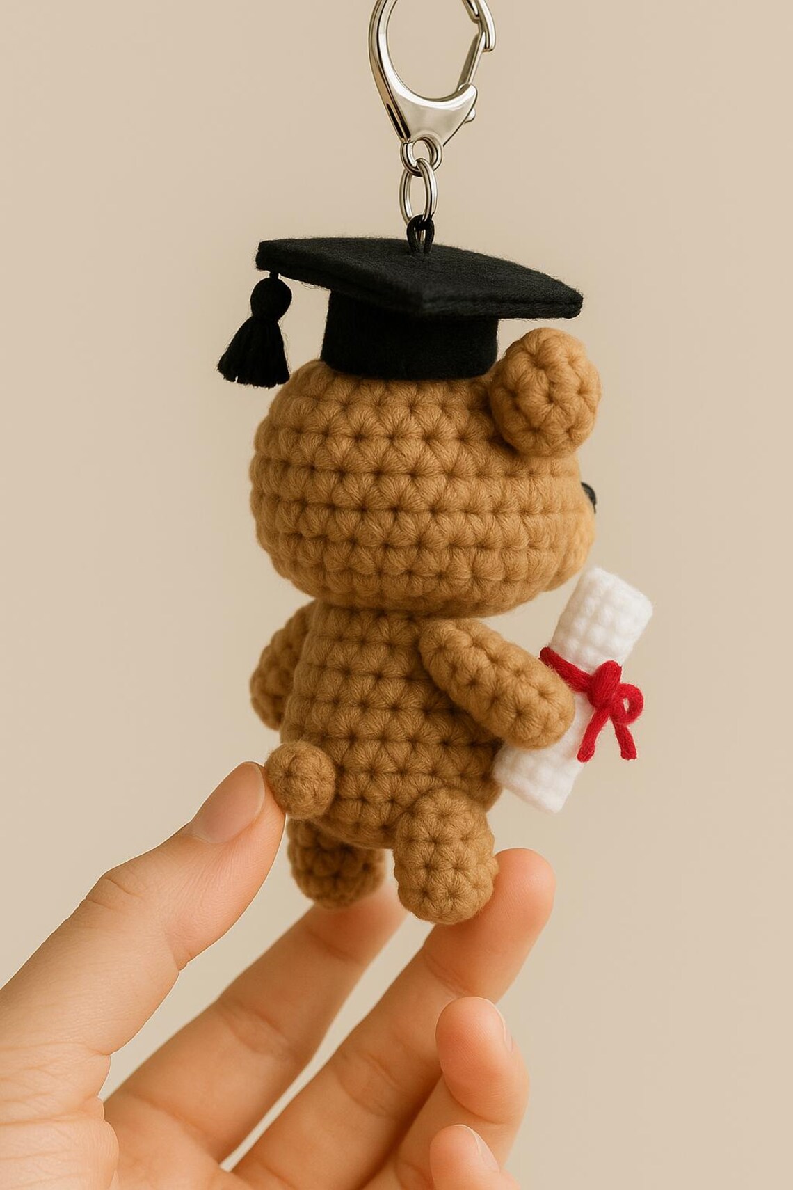 Keychain Graduation Bear Crochet Pattern – Amigurumi PDF With Step by ...