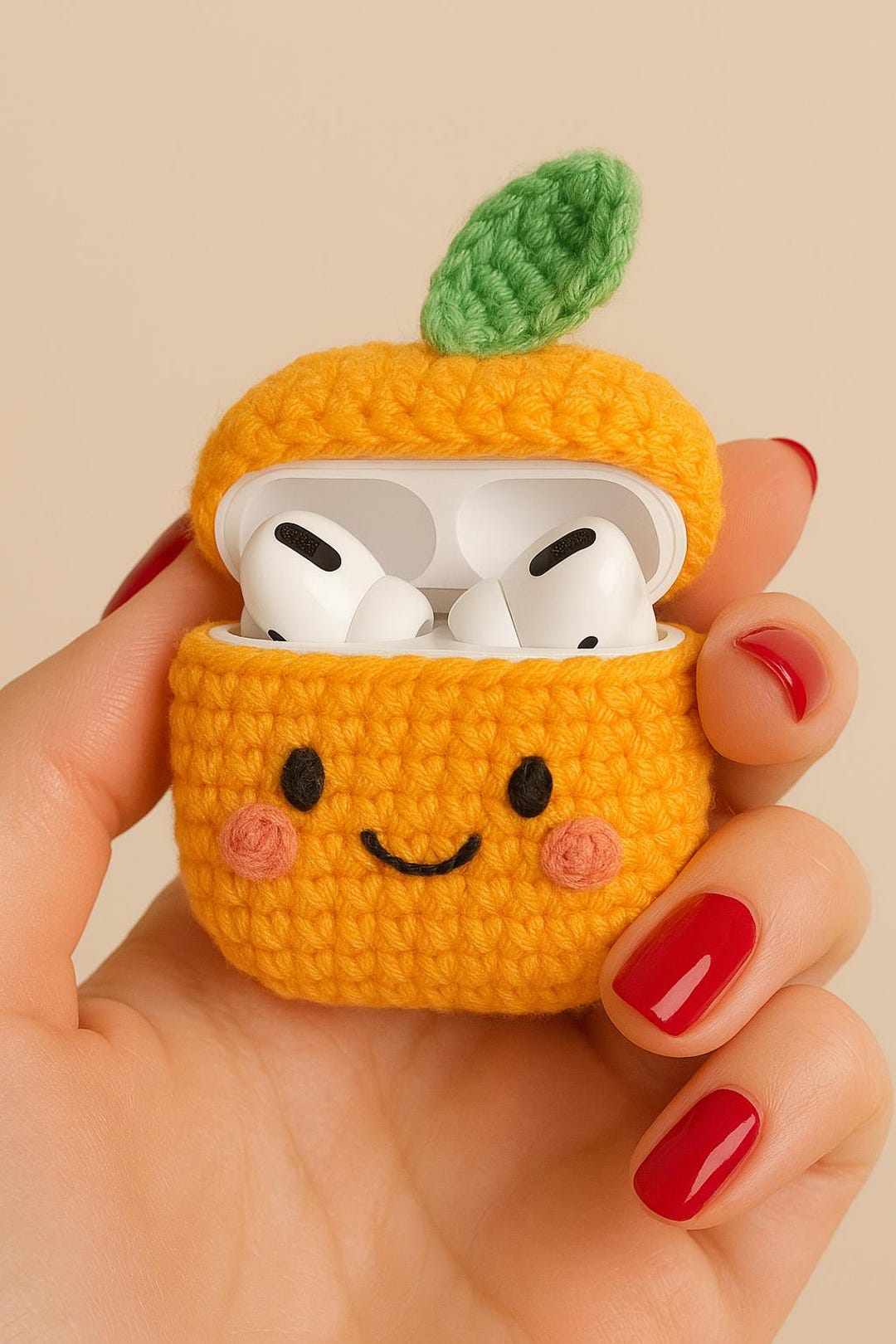 Crochet Mandarin Airpods Case Pattern – Kawaii Orange Cover (digital ...