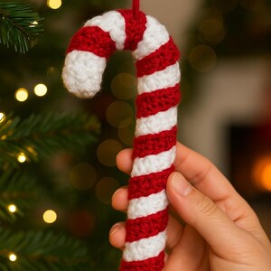 Crochet Candy Cane Ornament Pattern | Beginner Christmas DIY (PDF) - Etsy