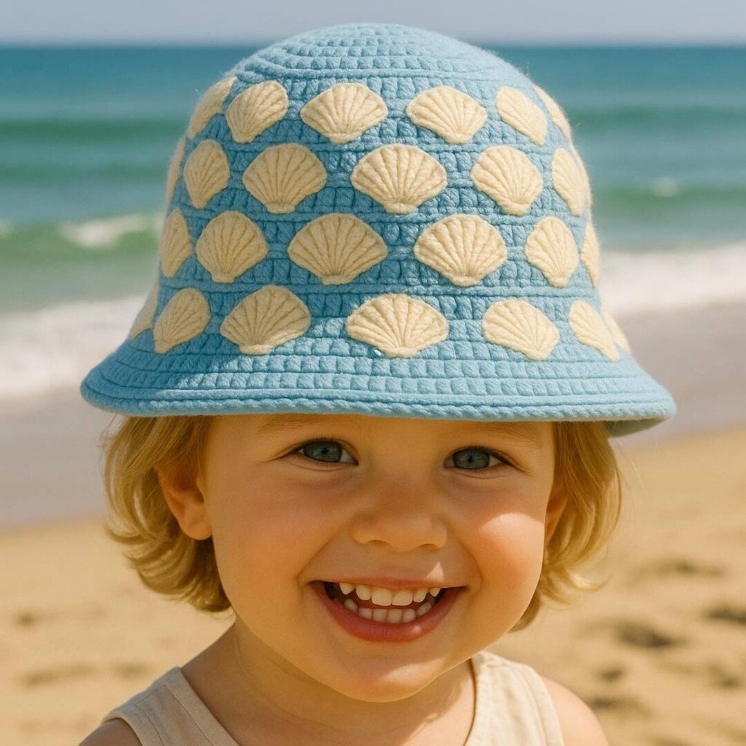 Baby Summer Hat Crochet Pattern PDF Lightweight Shell Stitch Sun Hat - Etsy