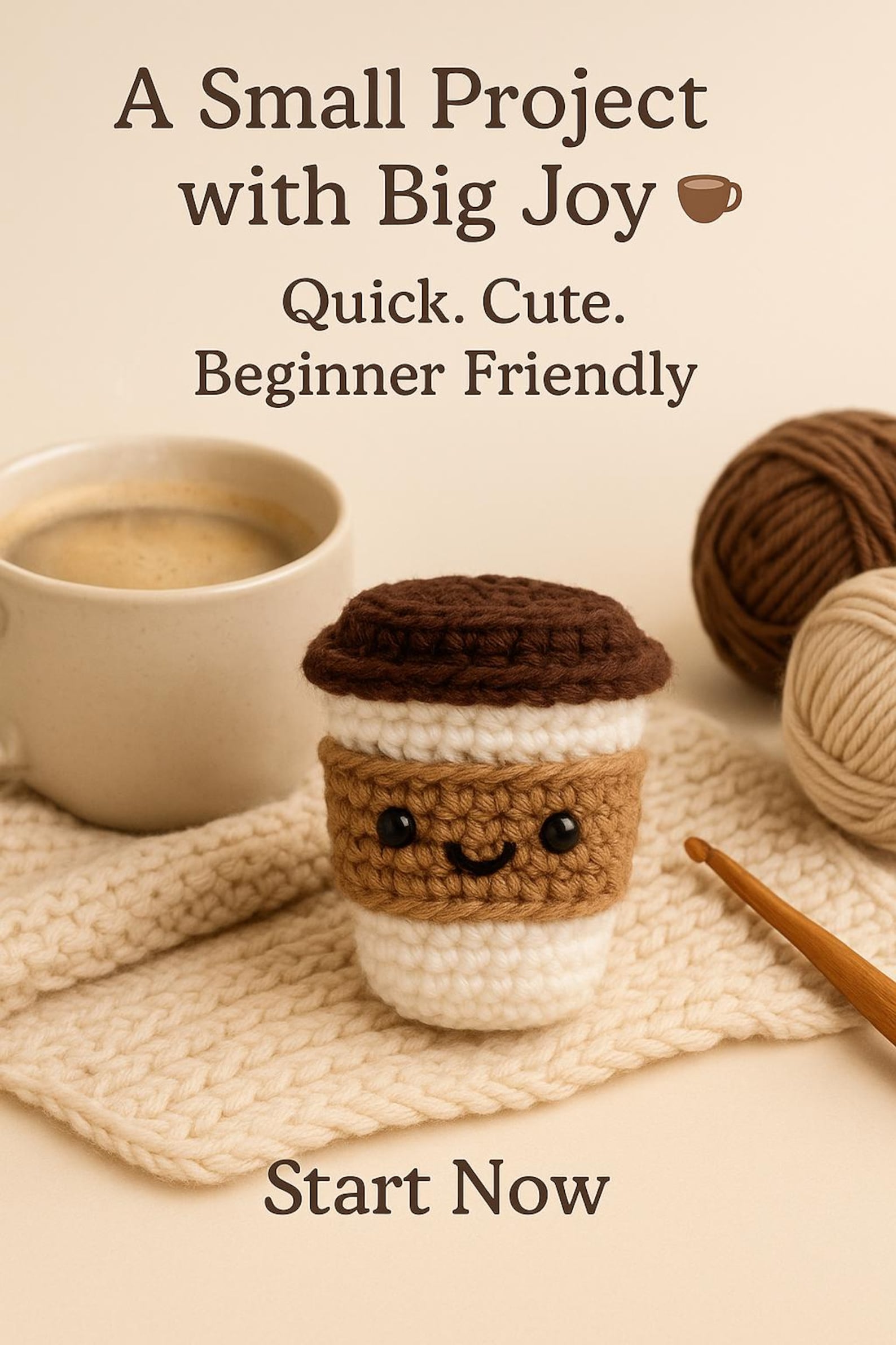 Coffee Cup Keychain Crochet Pattern PDF – Amigurumi Latte Cup Tutorial ...