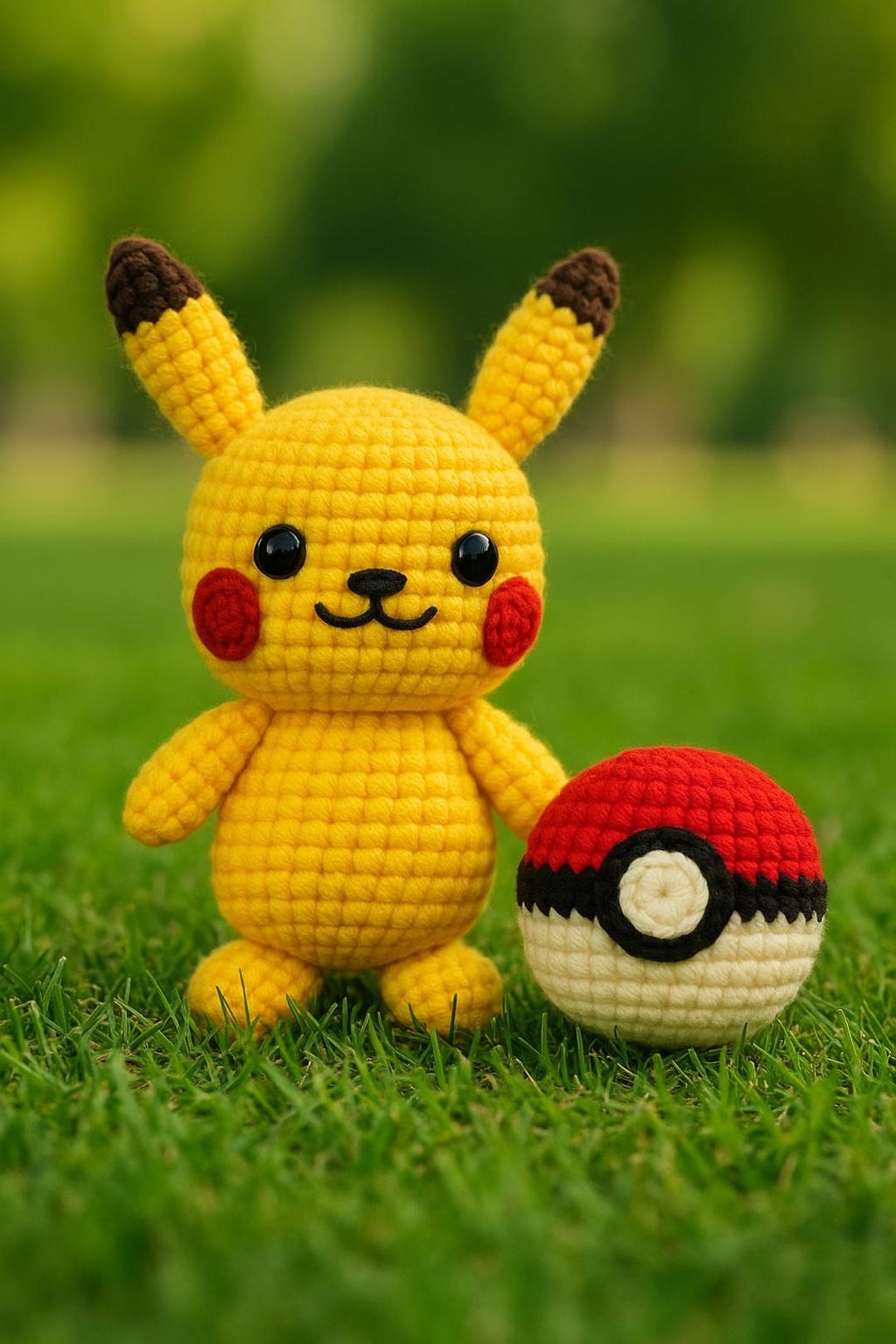 Crochet Poké Ball Keychain – Handmade Amigurumi Pokémon Ball – Cute ...