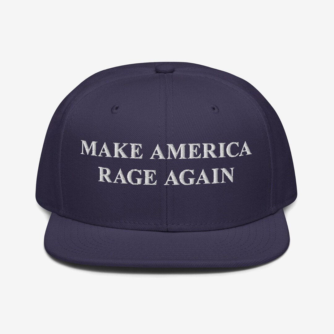 Make America Rage Again Snapback Hat | Flat Brim Cap | Anti-fascist ...