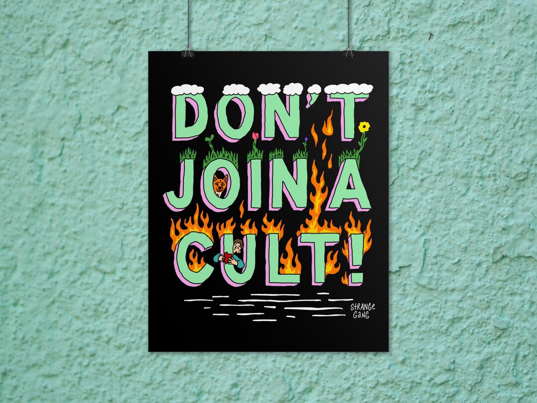 Don't Join A Cult Political Poster | Anti-fascist Warning Print | Anti ...