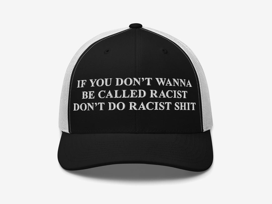 Anti-racist Trucker Hat | Snapback Mesh Cap | Embroidered Anti-hate Hat ...