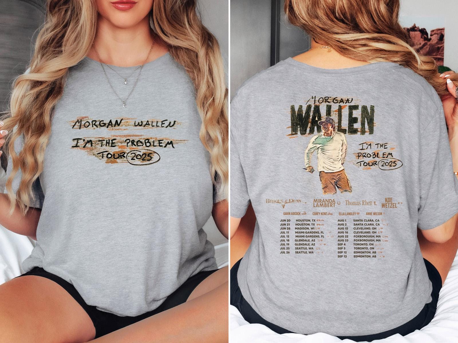 Morgan Wallen "i'm the Problem" Tour 2025 Concert T-shirt, Country ...