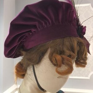 REVERSIBLE Deep Magenta Velvet and Emerald Green Taffeta Regency Style ...