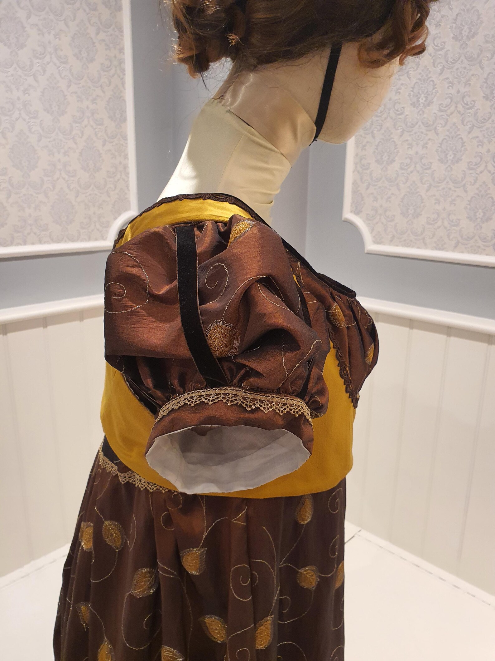 Regency Style Ball Spencer in Buttery Soft Mustard Microvelvet - UK 18/ ...