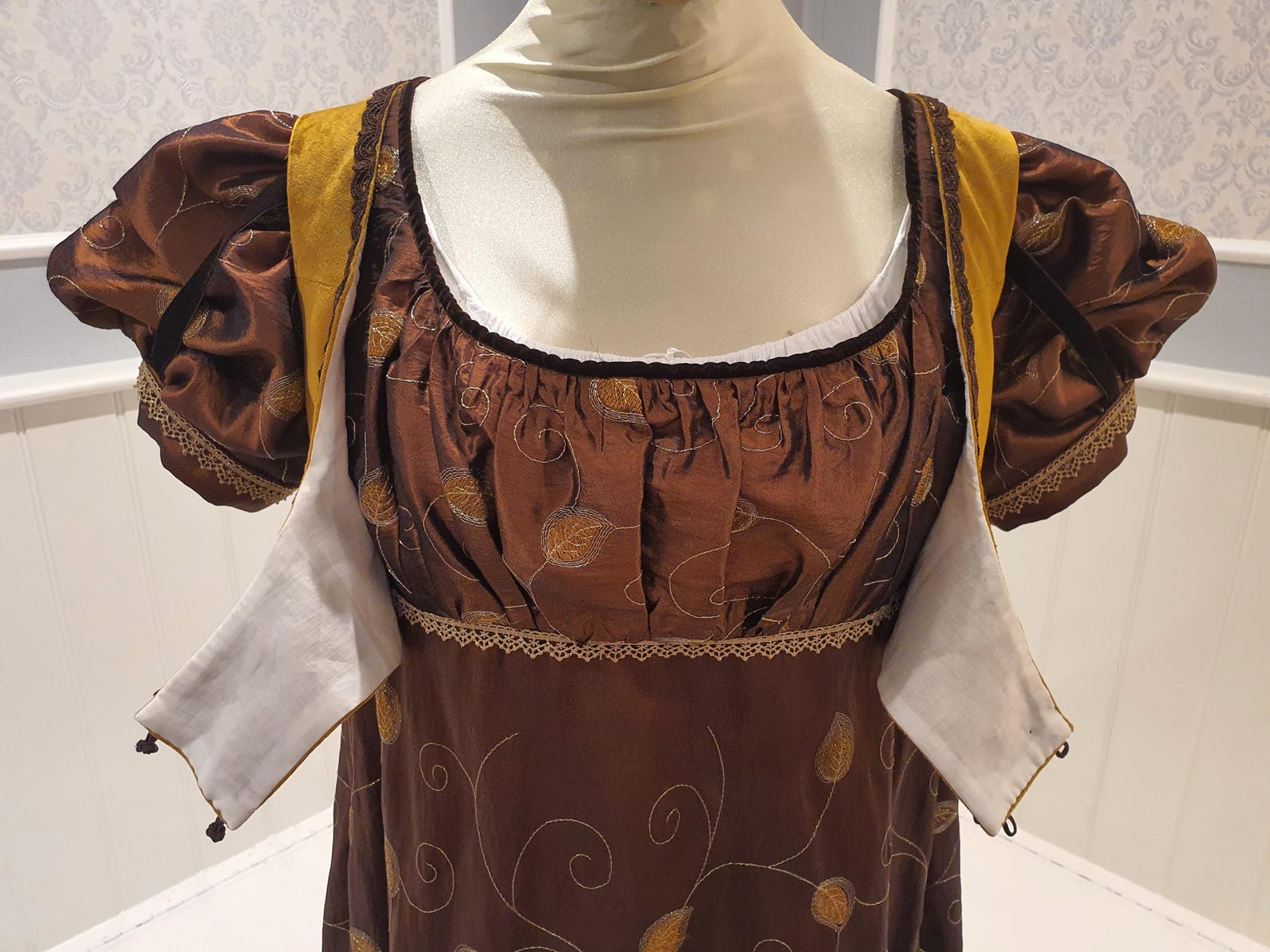 Regency Style Ball Spencer in Buttery Soft Mustard Microvelvet - UK 18/ ...