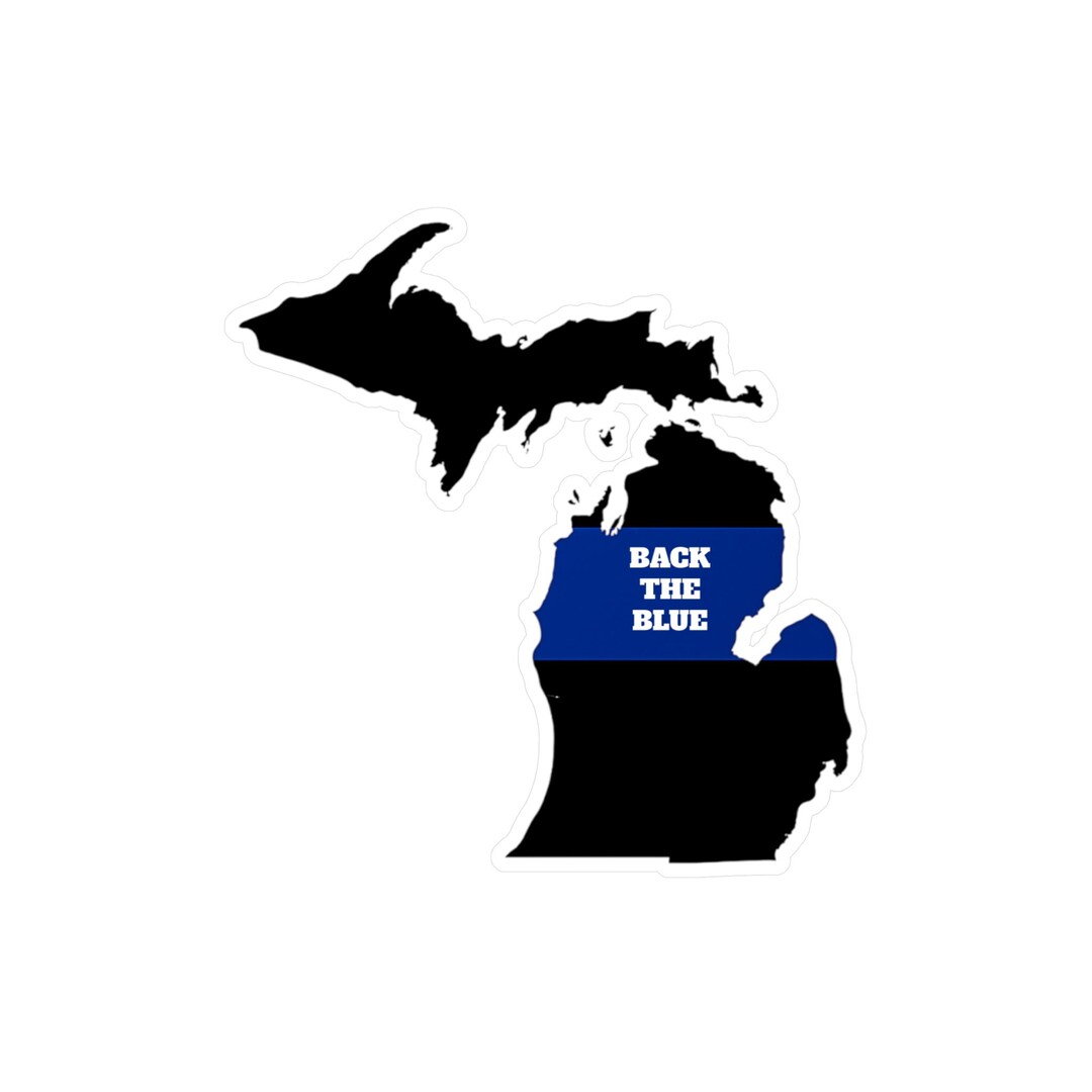 Michigan Thin Blue Line Decal: Law Enforcement Support Sticker - Etsy