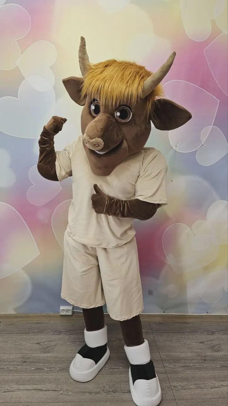 Bull Mascot Costume for Adults / Fantasy Fursuit Outfit / Brand Mascot ...