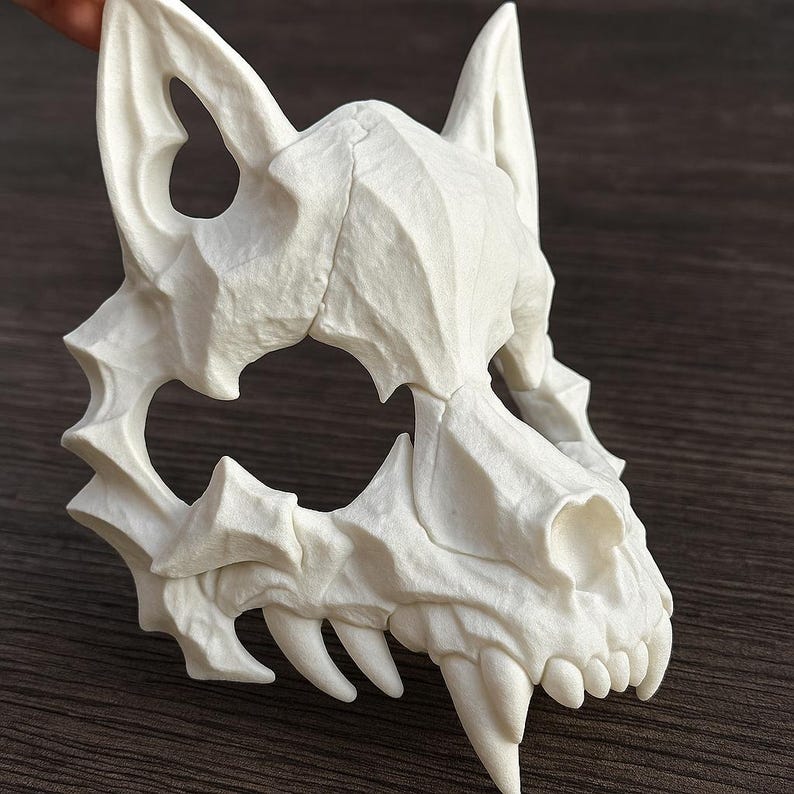 Wolf Skull Bone Mask / Plastic Handmade Cosplay Mask for Halloween ...