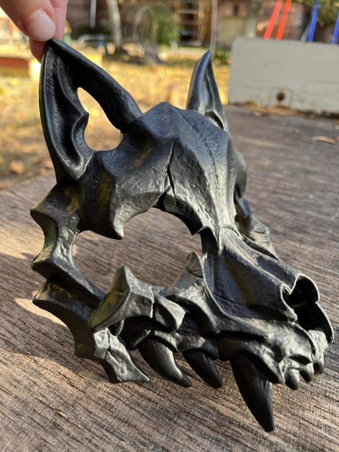 Wolf Skull Mask / Plastic Handmade Cosplay Mask for Halloween/ Anime ...