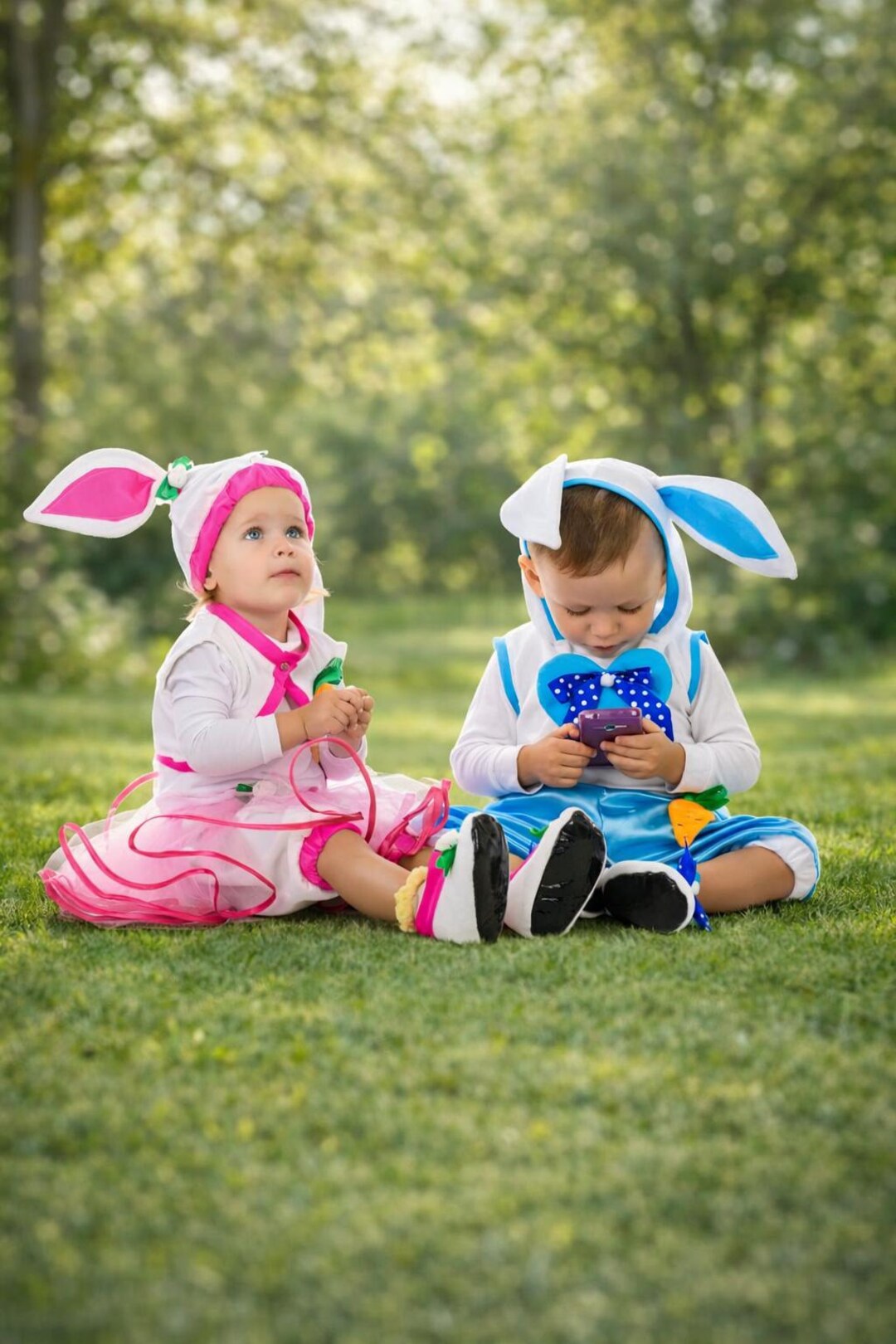 Bunny Costume for Kids / Spring Carnival Rabbit Outfit / Handmade Dance ...