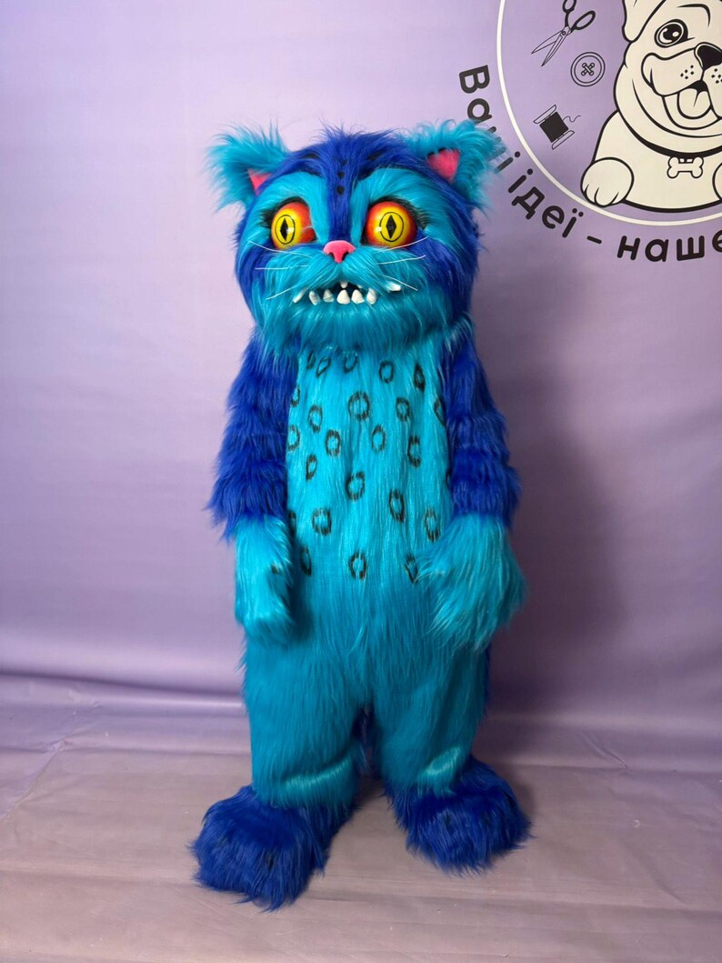 Blue Tiger Mascot Costume / Handmade Furry Outfit for Festivals ...