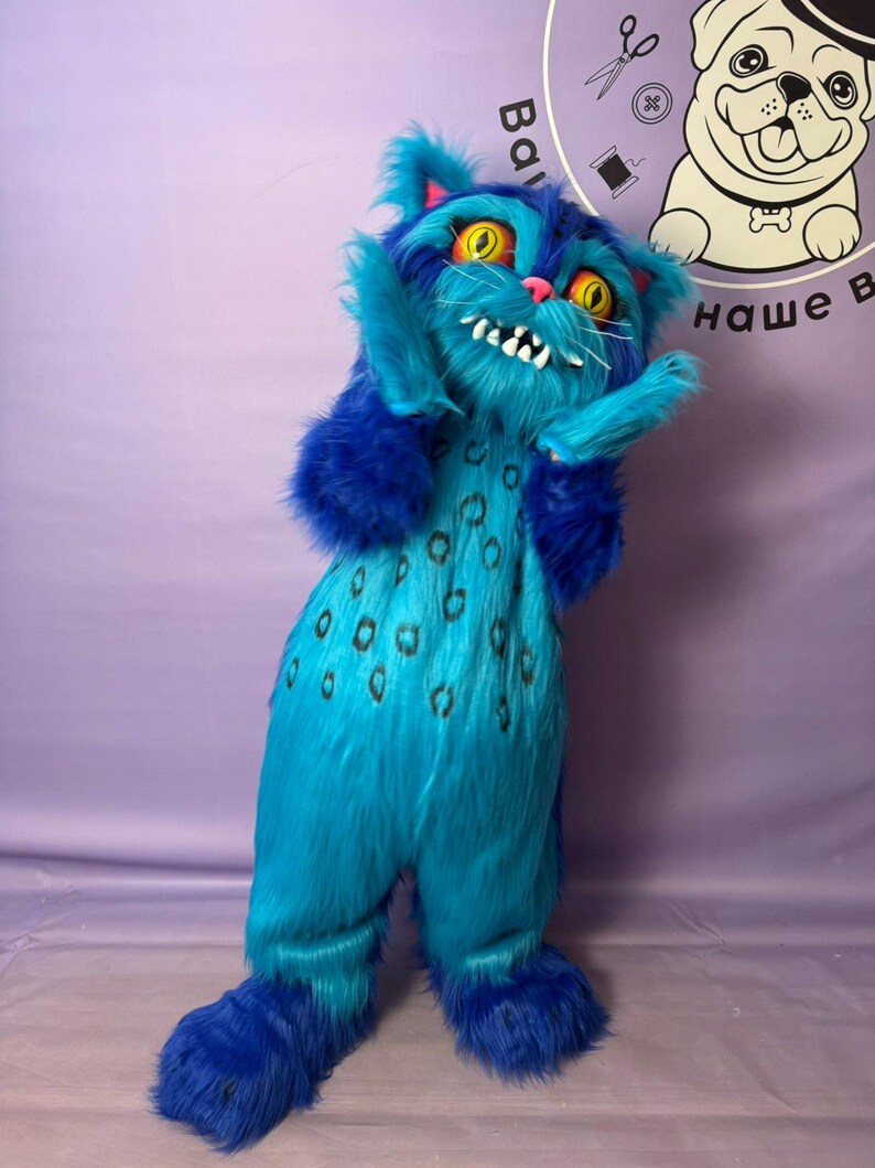 Blue Tiger Mascot Costume / Handmade Furry Outfit for Festivals ...