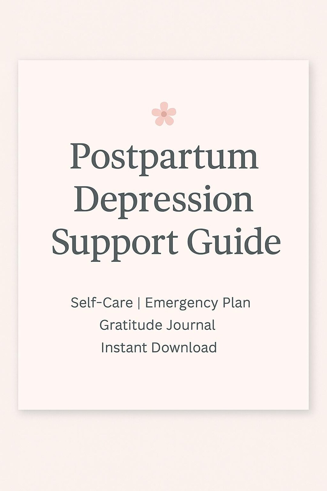 Postpartum Depression Help for Moms | Self-care Plan + Emergency Card ...