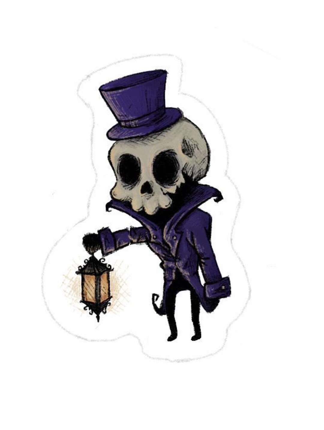 Silly Skeleton Sticker - Etsy