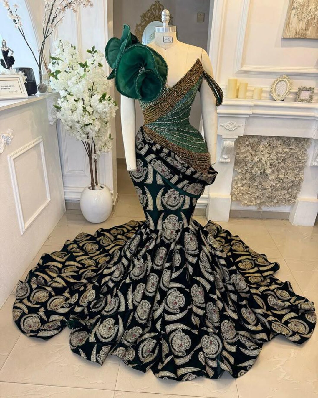 Igbo Traditional Isi Agu Wedding Dress | Isi Agu Dress | Igbo Bride ...