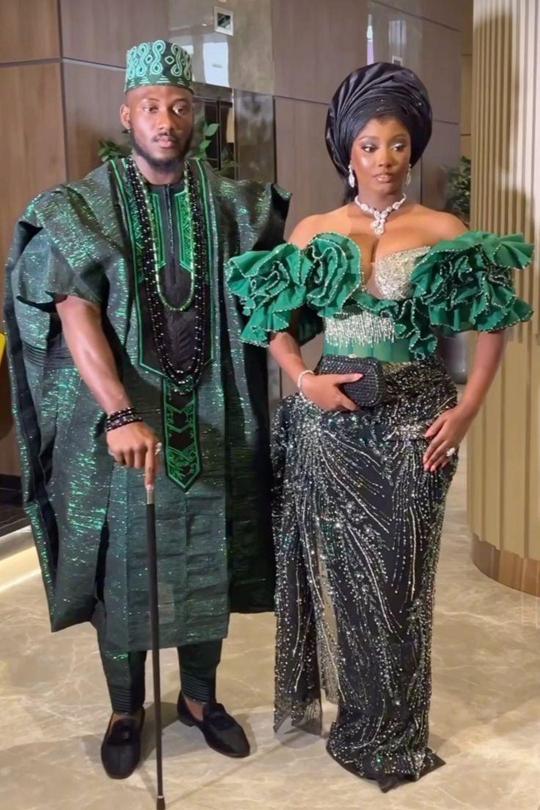 African Traditional Couple Outfits | Iro and Buba Dress | Agbada ...