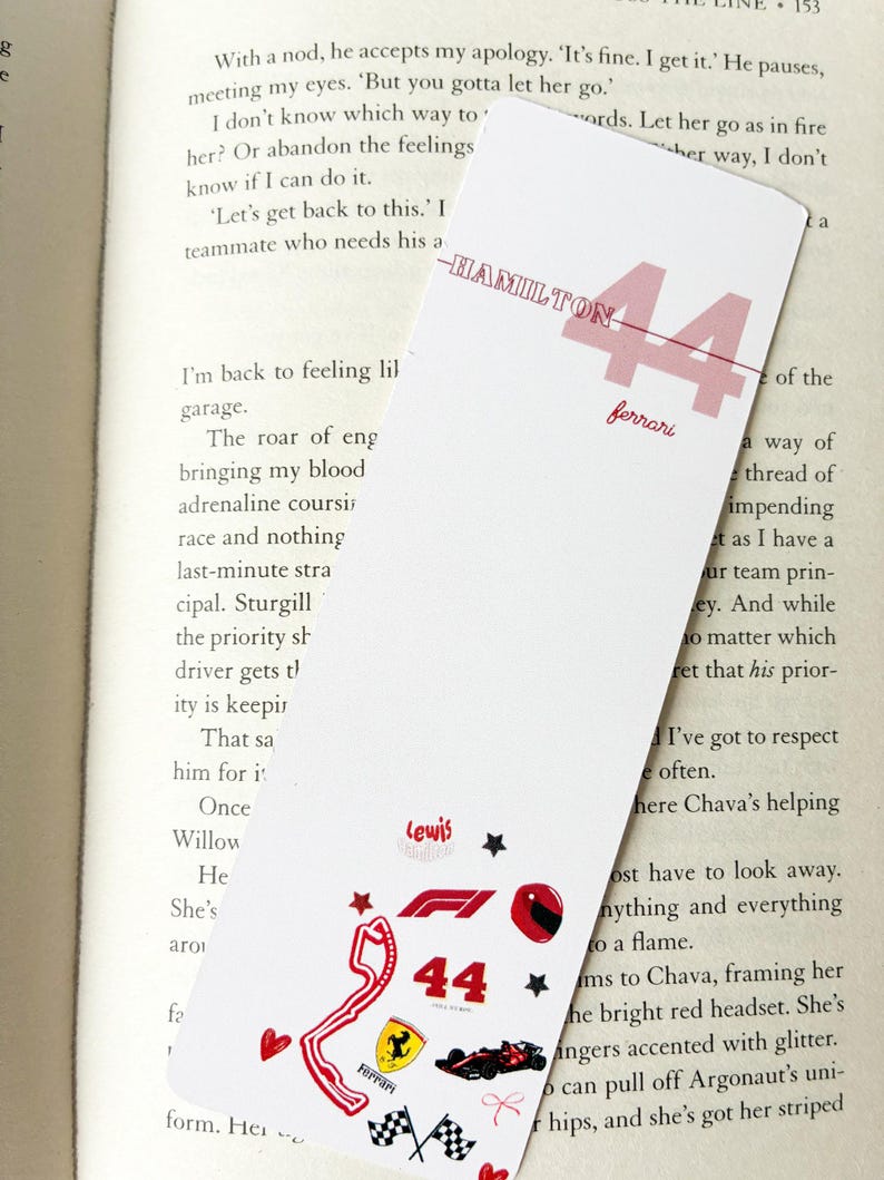 Ferrari F1 Team Bookmarks - Etsy
