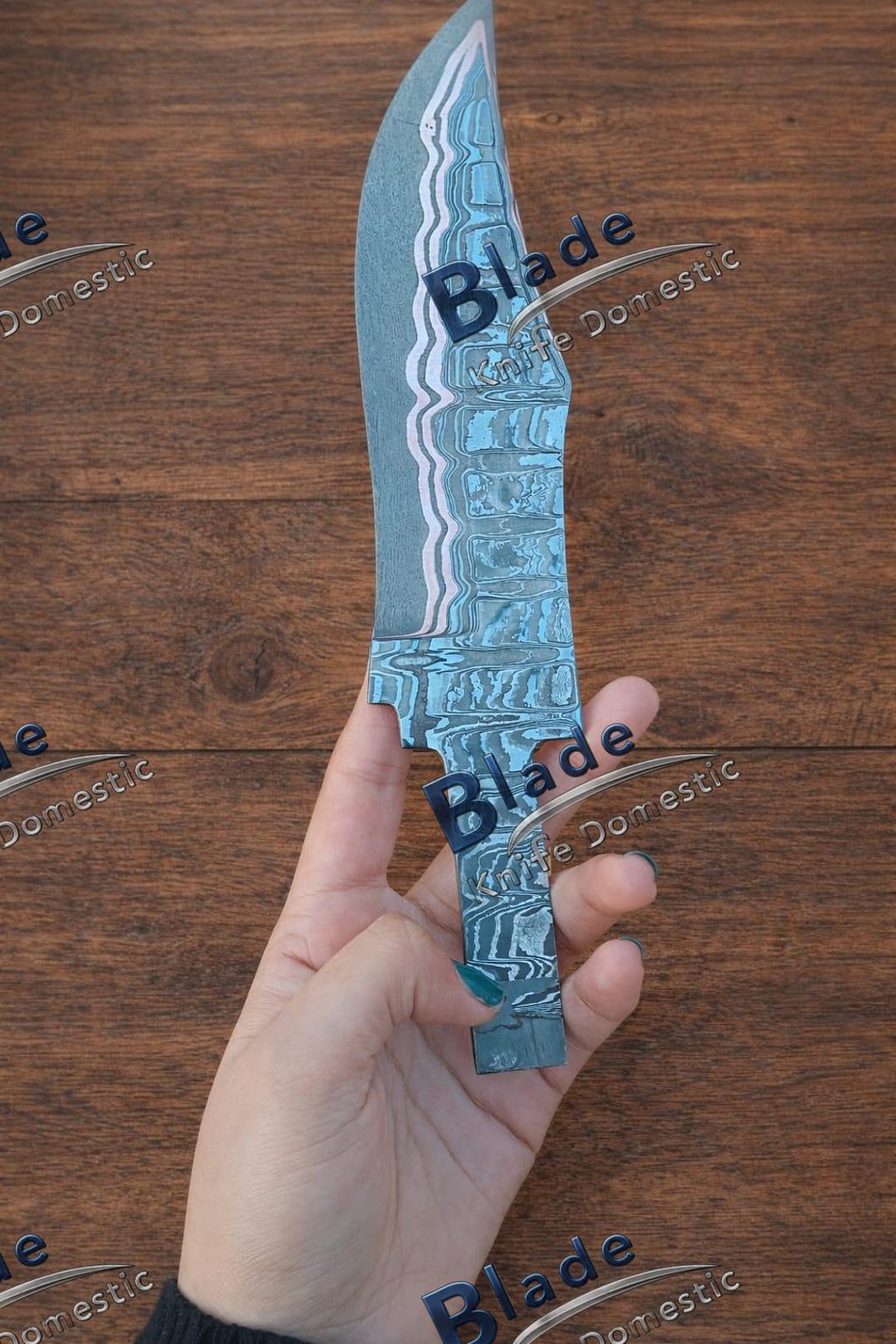 Hand-forged Copper Damascus Chef Knife Blade Blank Pessonalize Gift ...