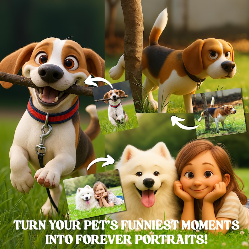 Custom Pixar Style Portrait: Personalized Cartoon Drawing Gift (digital ...