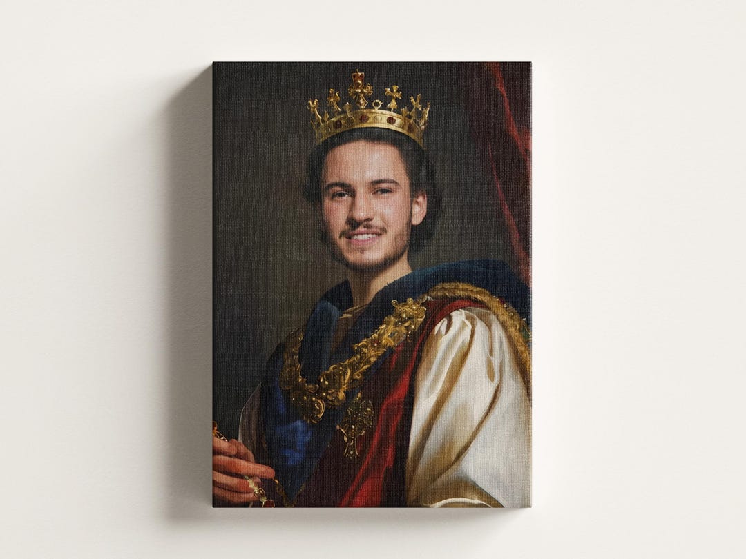 Custom Regal Portrait, Royal Portrait From Photo, Custom King Portrait ...