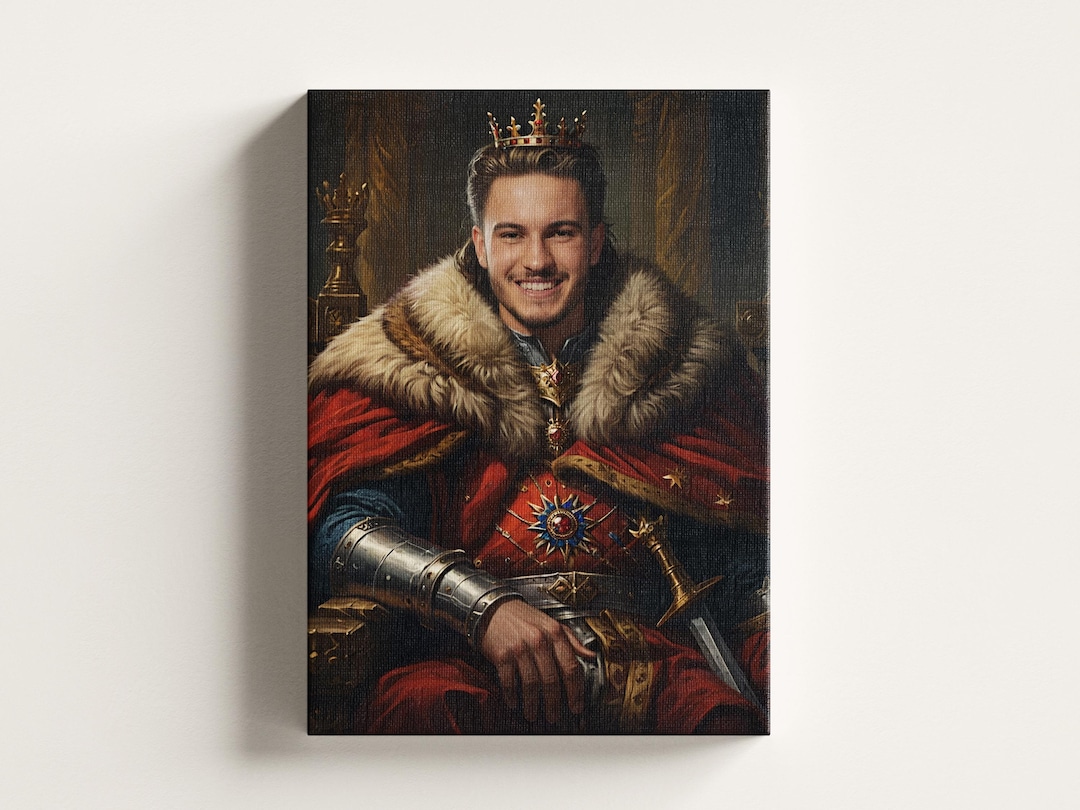 Custom Renaissance Royal King Portrait: Hand-drawn Digital Art (digital ...
