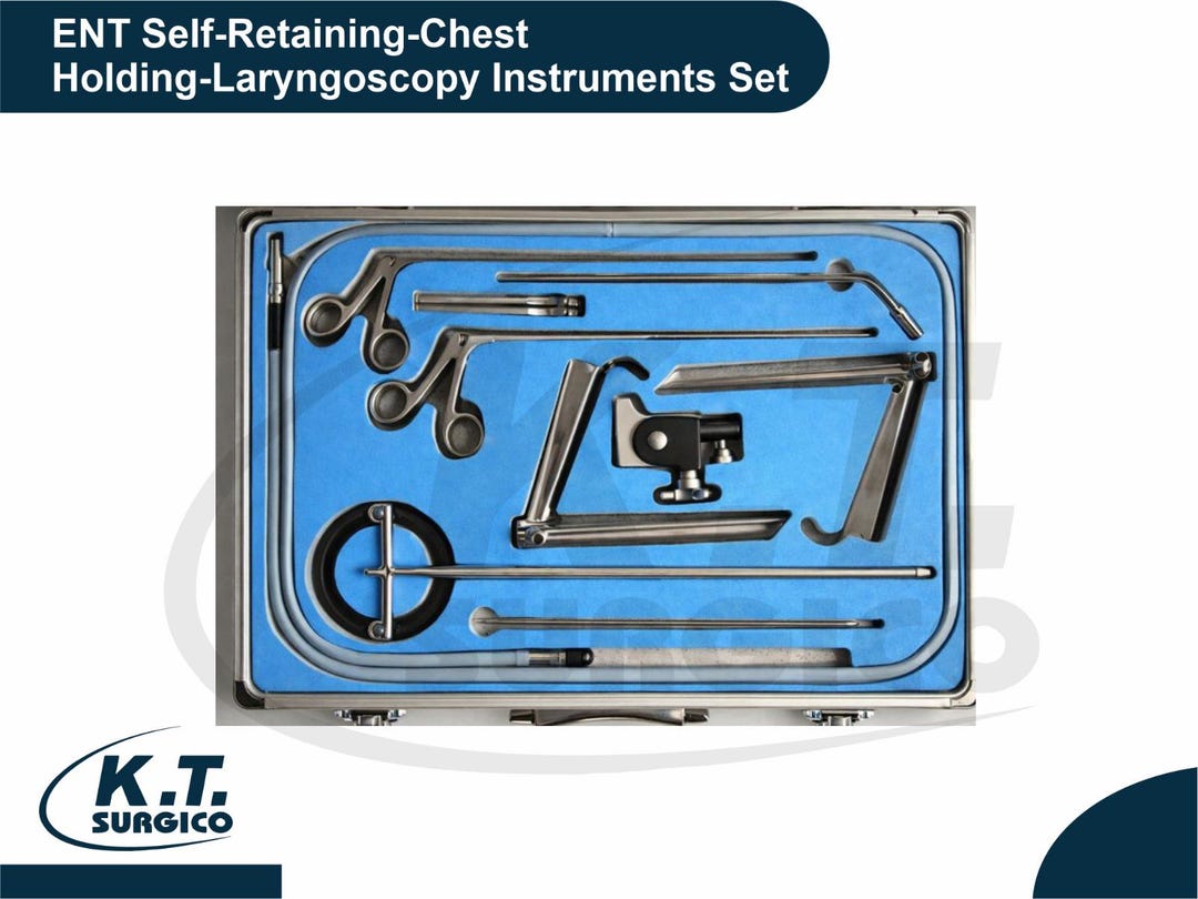 ENT Self Retaining Laryngoscope Instrument Set | Stainless Steel ...