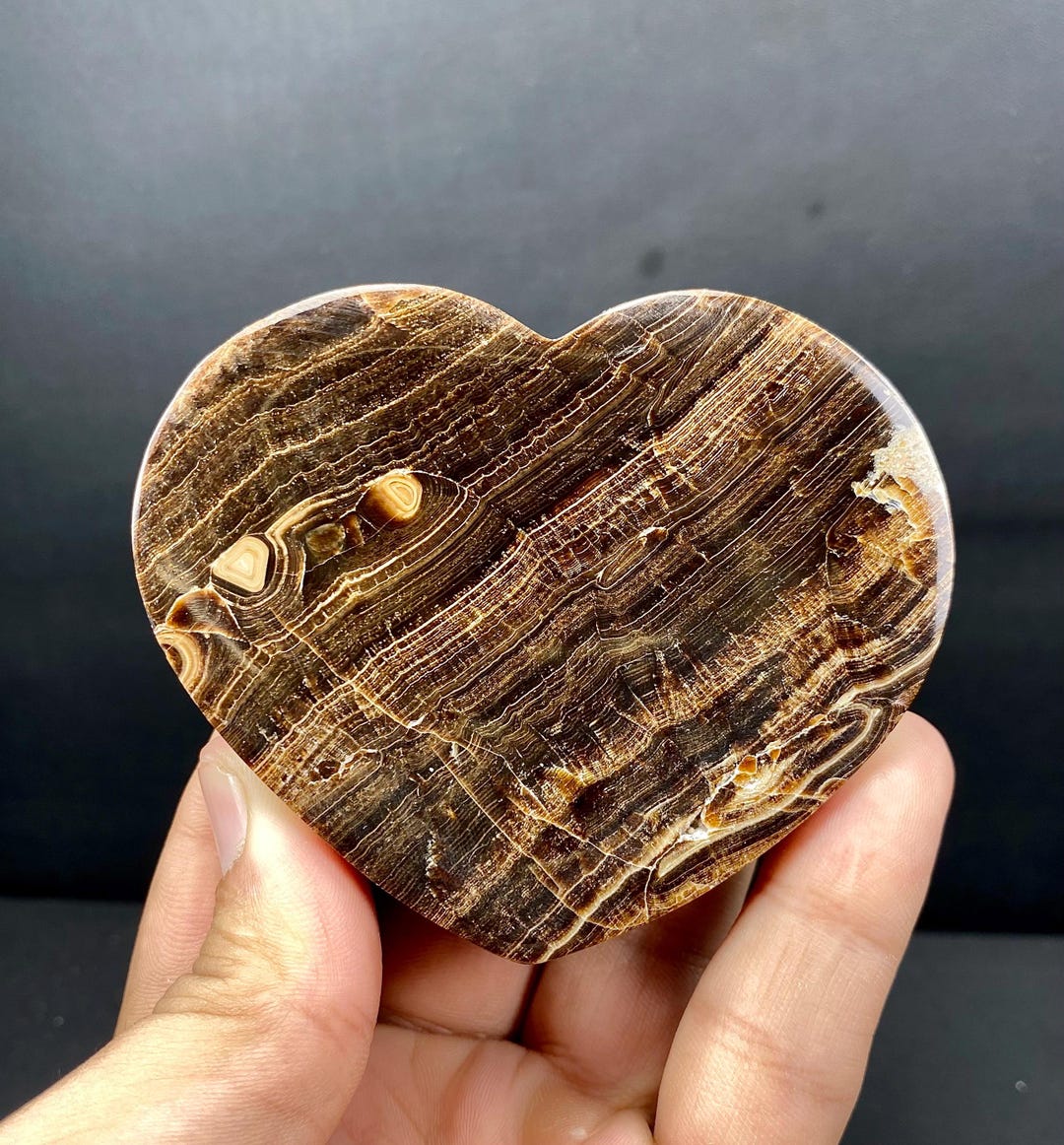 Chocolate Calcite Heart Bowl, Pakistan Origin (242 Gram) - Etsy