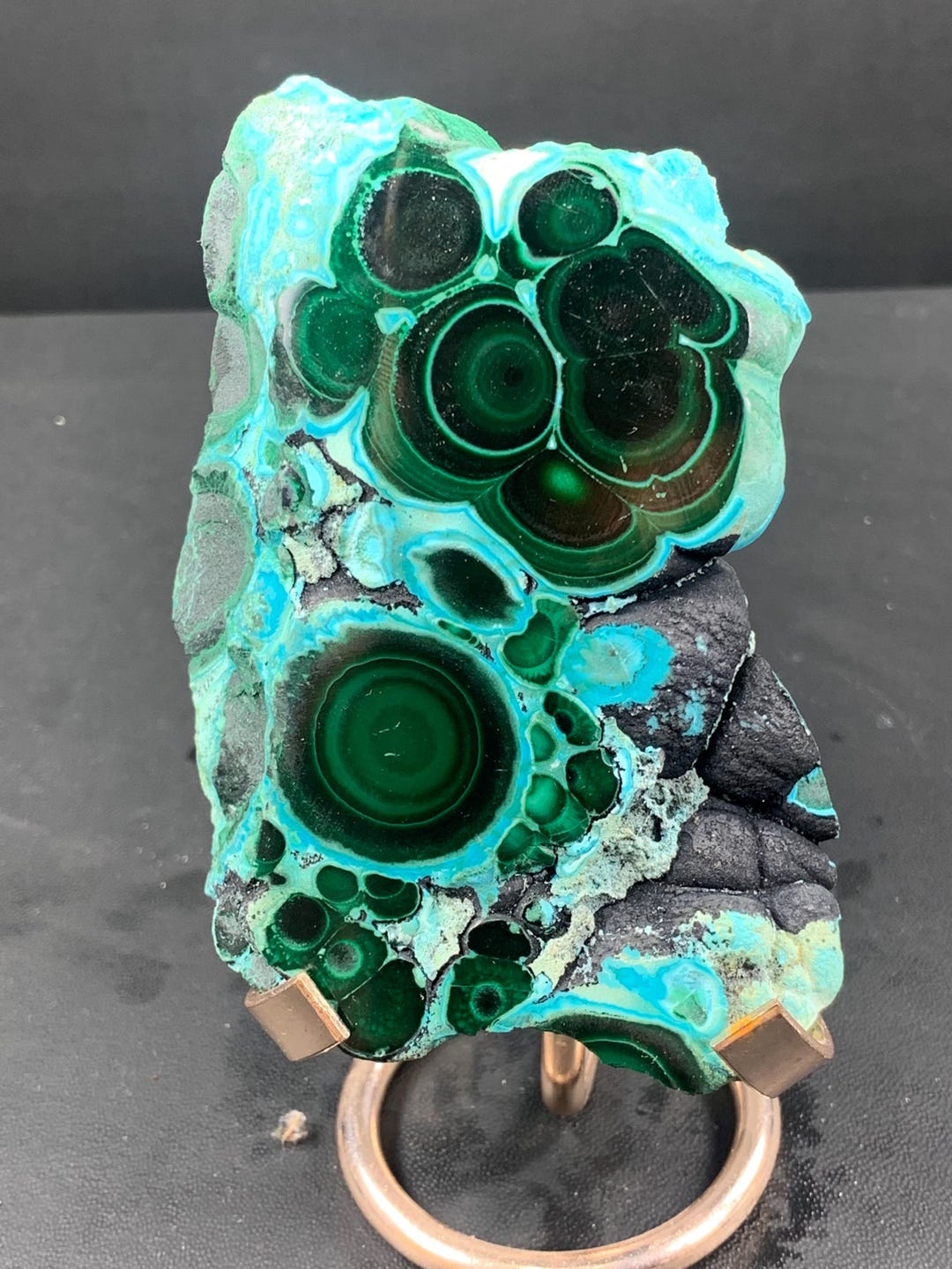 238 Gram Highest Grade and Rarest Pattern of Malachite With Chryscola ...