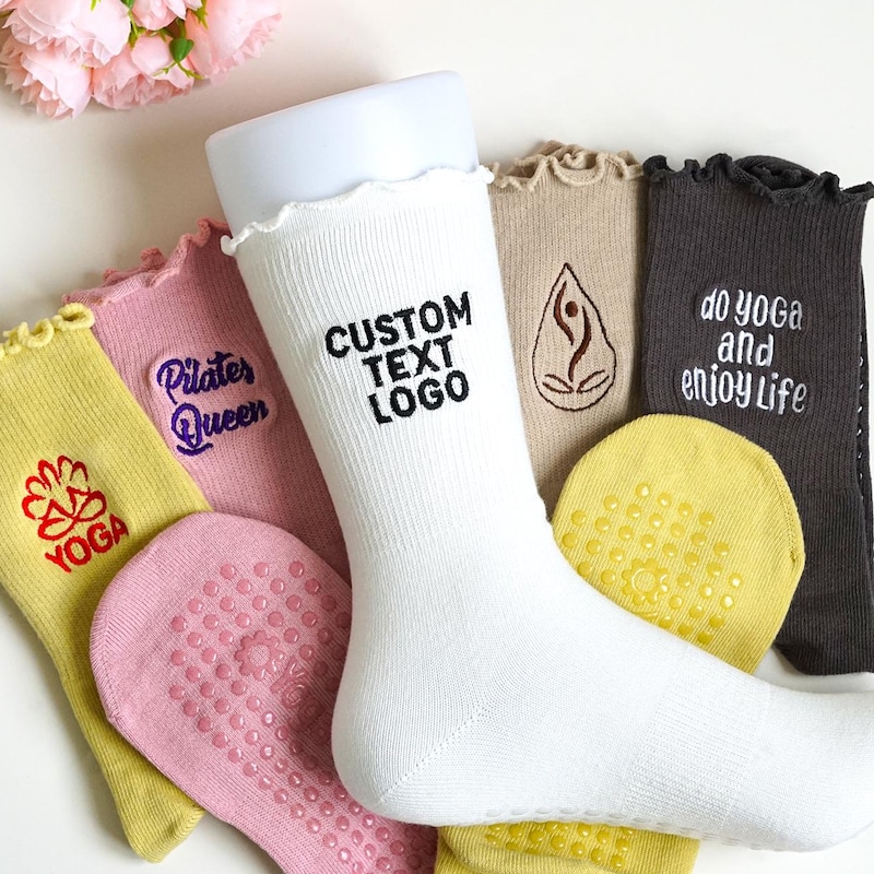 Monogramed Ruffle Socks - Etsy