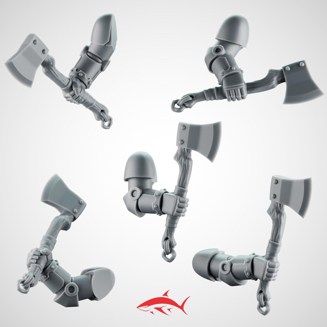 SET1 - 5 Tomahawk With Arms– Battle Axes Generic Melee Weapons Bits ...