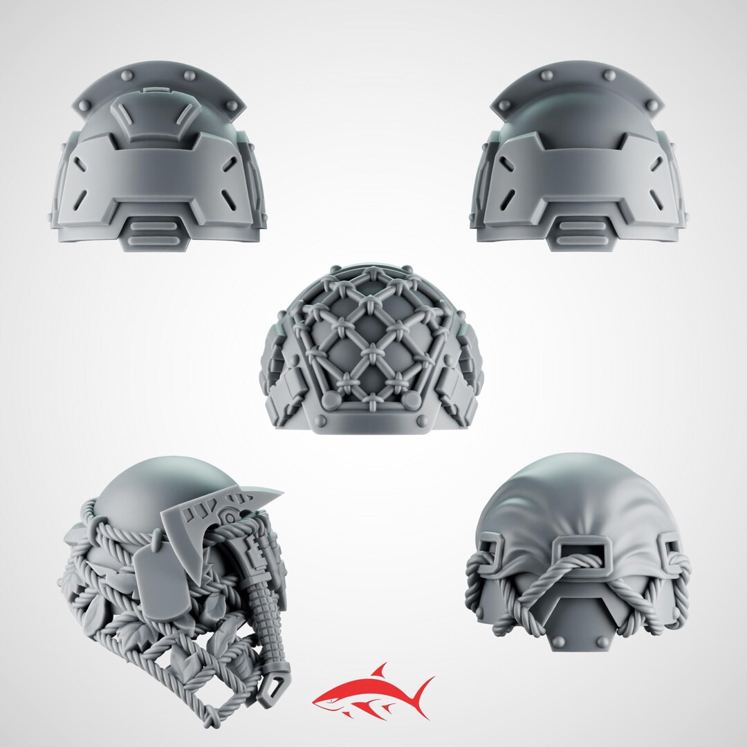 Set 2 - 5 Terminator Rapt’ops Shoulder Pads – Armored Pauldrons With ...