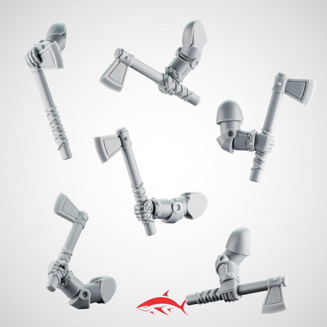 SET2 - 5 Tomahawk With Arms– Battle Axes Generic Melee Weapons Bits ...