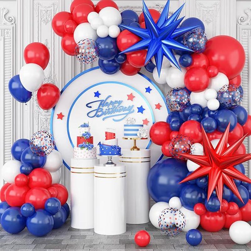 Red, White and Blue Balloon Arch - Etsy