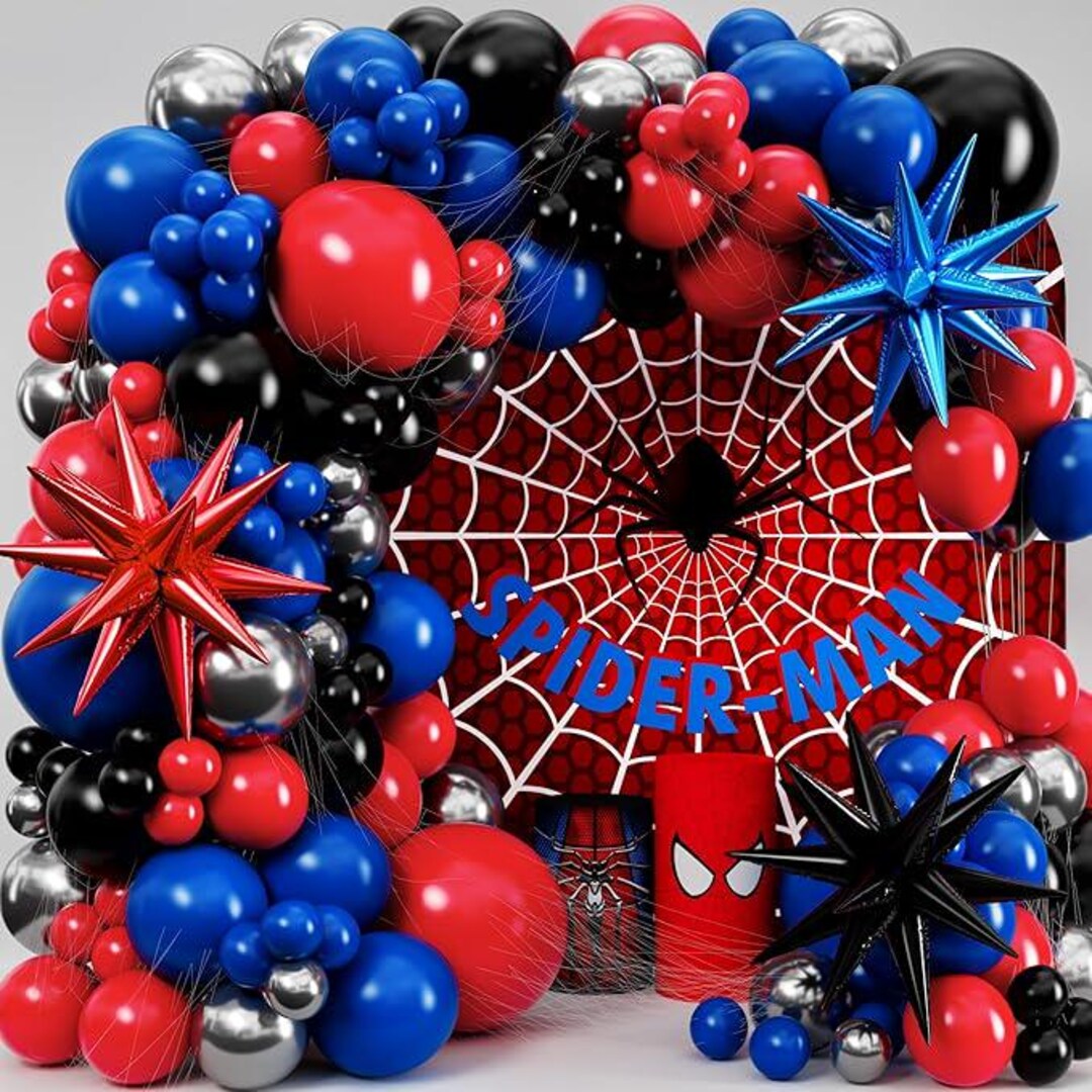 Spider Balloon Arch Kit With BONUS Starburst Balloons for Spider ...